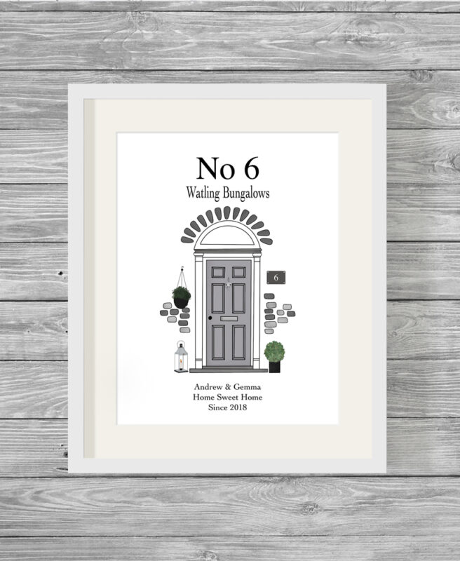 Personalised New Home Door Word Art Print - Show It With Words