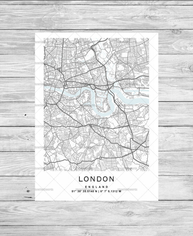 Country City Map Poster Print Frame or Instant Digital Download - Show ...